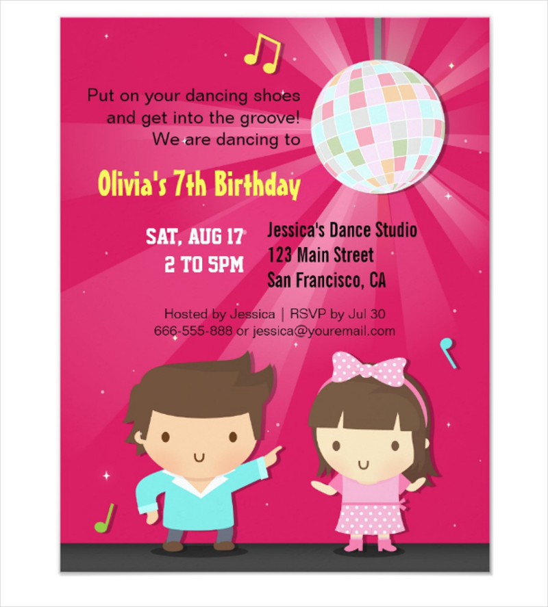 Dance Party Invitation - 15+ Examples, Format, Pdf | Examples