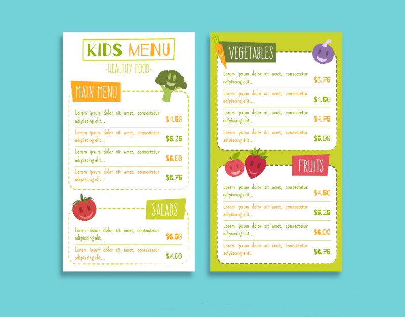 16 Examples Of Kids Menu In PSD AI EPS Vector Examples 16 Examples Of Kids Menu In PSD AI EPS Vector Examples