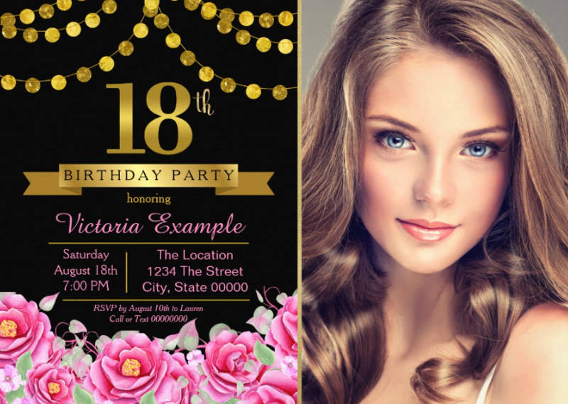 Example Of Invitation Card For 18th Birthday Design Talk