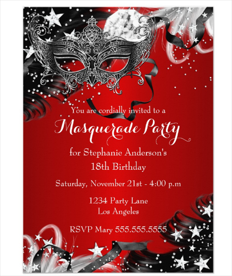 Masquerade Party Invitation - 17+ Examples, Format, Pdf | Examples