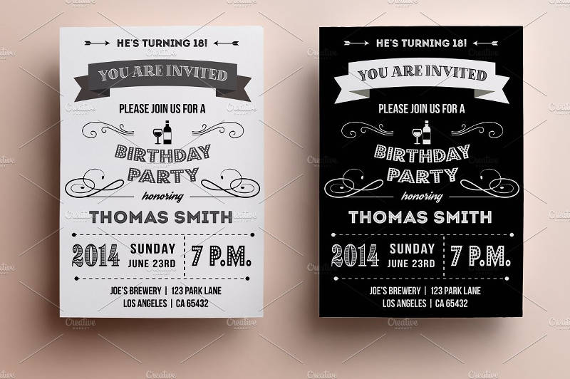 FREE 19 18th Birthday Invitation Designs Examples In Word PSD AI 
