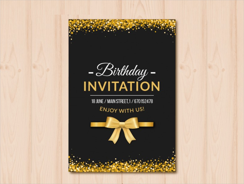 BlackGold Birthday Invitation 13 Examples Format Pdf Examples