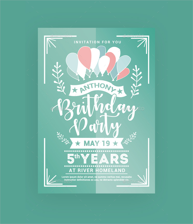Birthday Party Invitation - 20+ Examples, Format, Pdf | Examples