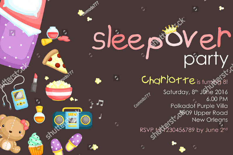 Sleepover Invitation - 15+ Examples, Format, Pdf | Examples
