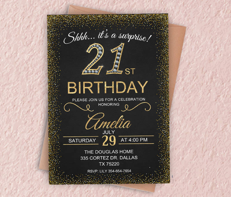 Cool 21st Birthday Invitation - 16+ Examples, Format, Pdf | Examples