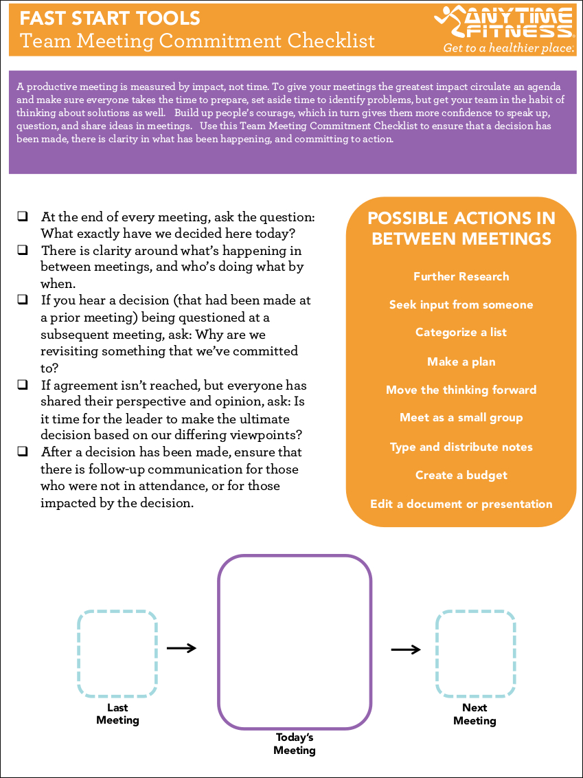 Team Meeting Checklist - 13+ Examples, Format, Pdf | Examples