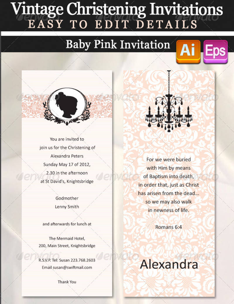 Christening Invitation - 15+ Examples, Format, Pdf | Examples