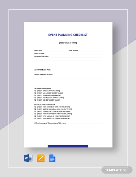 Event Planning Checklist 13 Examples Format Pdf Examples