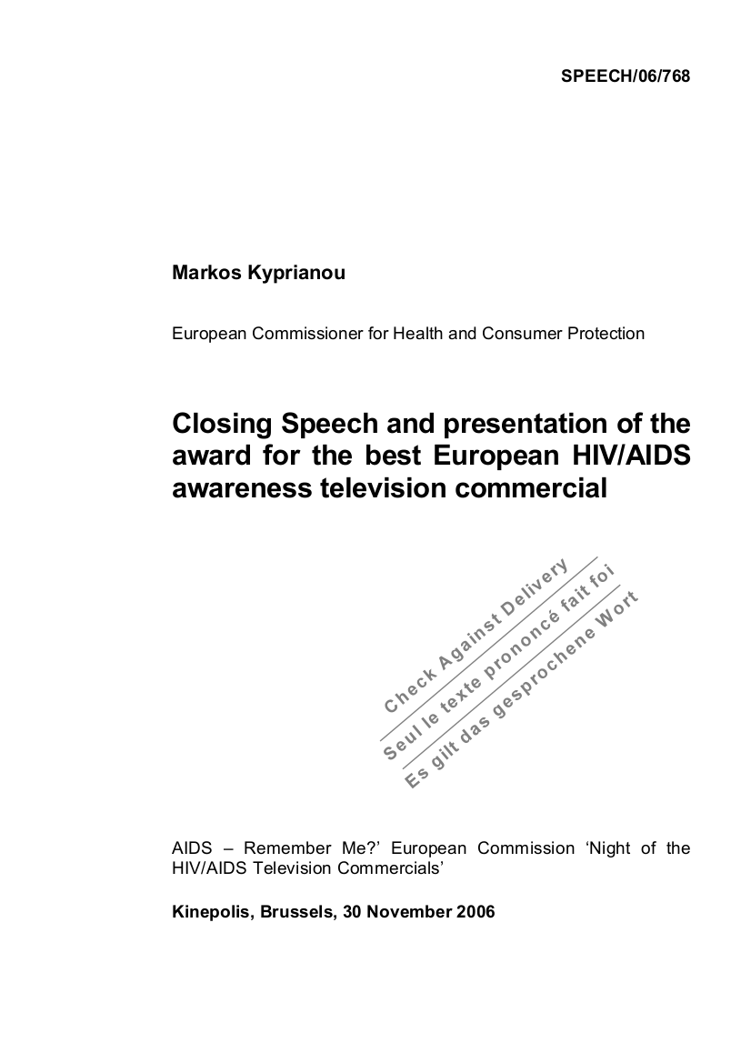Award Presentation Speech Examples
