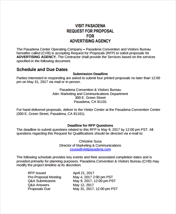 Agency Proposal - 10+ Examples, Format, Pdf | Examples