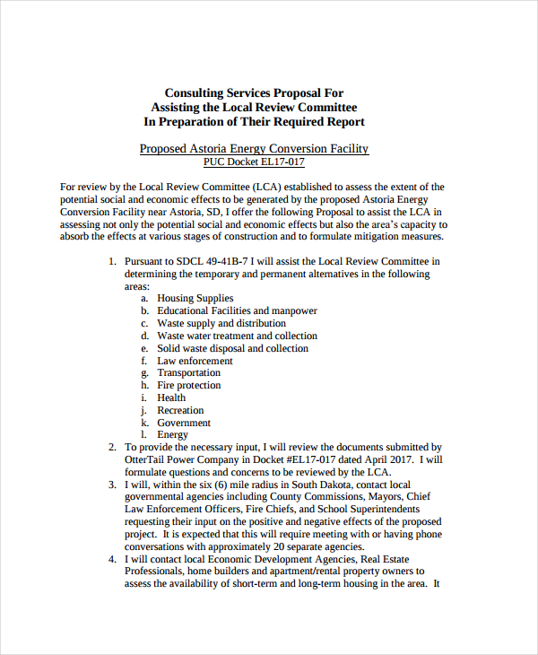 Services Proposal - 14+ Examples, Format, Pdf | Examples