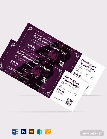 Concert Ticket - 30+ Examples, Format, Pdf | Examples