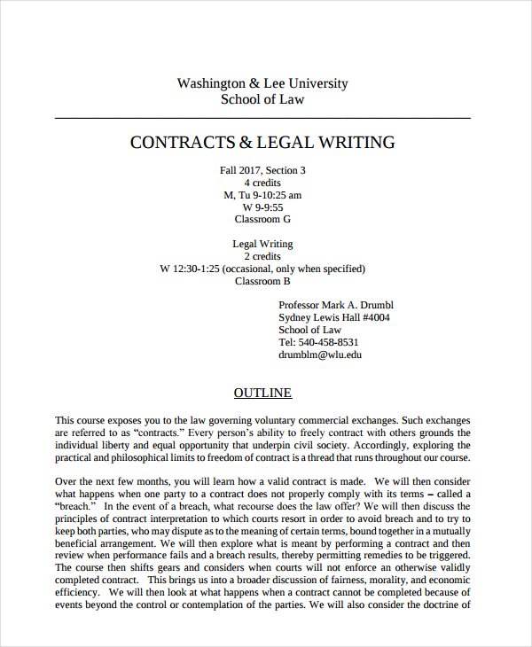 Writing Contract - 9+ Examples, Format, Sample | Examples