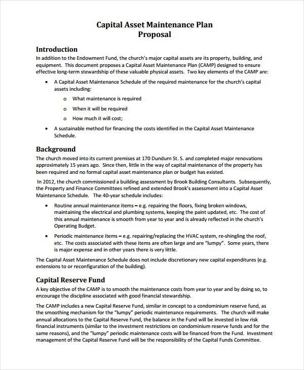 Maintenance Proposal - 23+ Examples, Format, Pdf | Examples