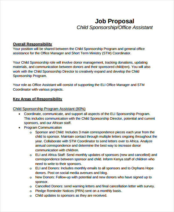 12 Job Proposal Examples PDF DOC Examples