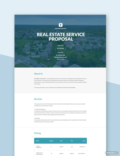 Real Estate Proposal - 35+ Examples, Format, Pdf | Examples