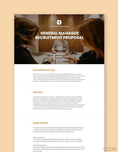 Recruitment Proposal - 13+ Examples, Format, Pdf | Examples