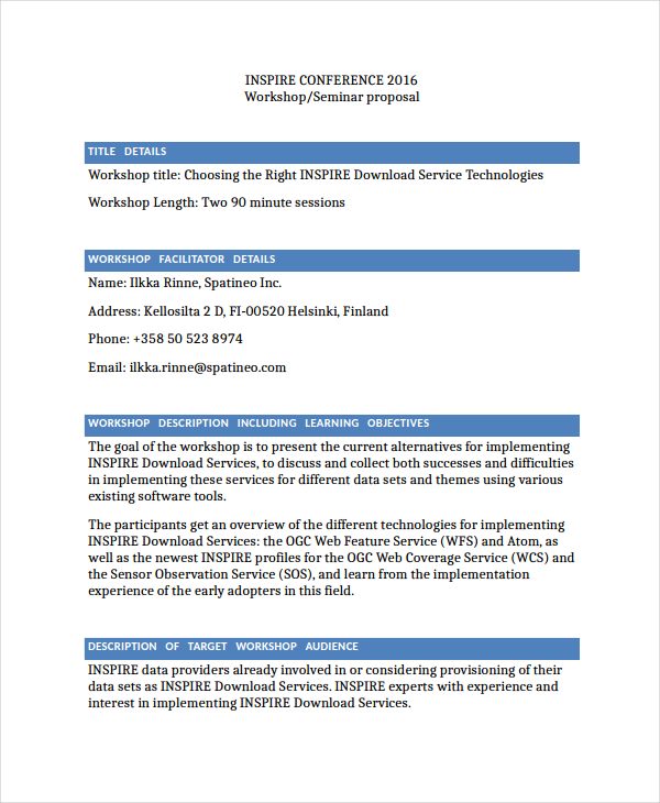 Workshop Proposal Template