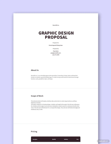 Graphic Design Proposal - 16+ Examples, Format, Pdf | Examples
