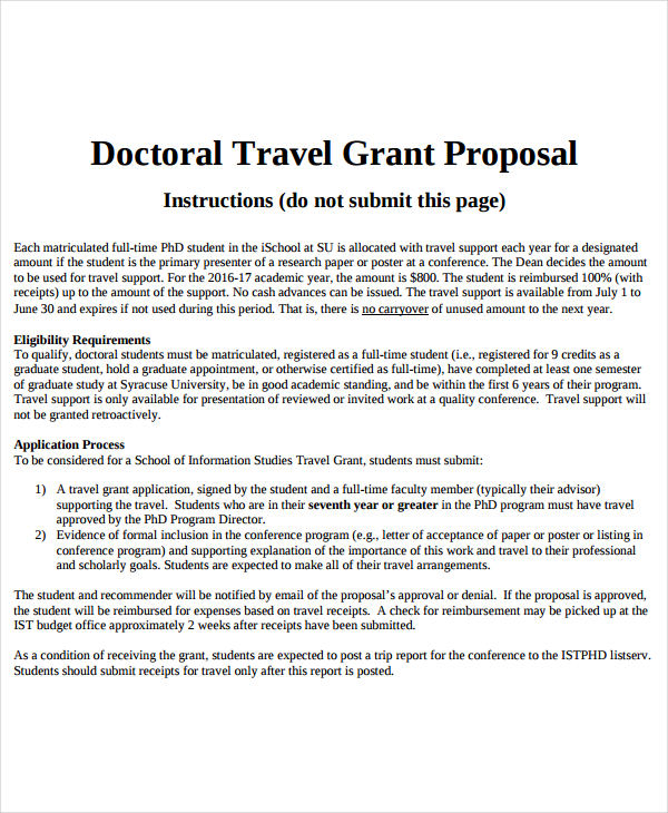 Travel Proposal - 20+ Examples, Format, Pdf, Tips