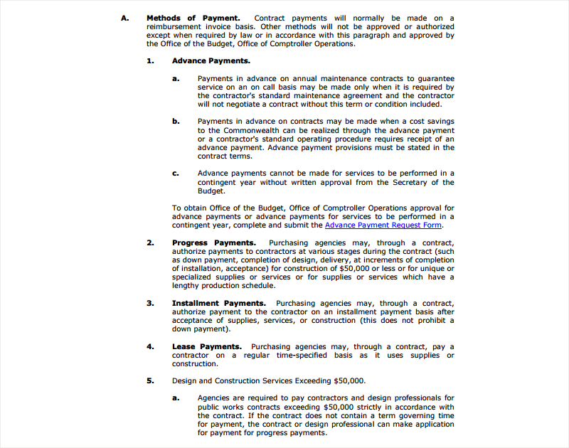 Payment Contract - 9+ Examples, Format, Pdf | Examples