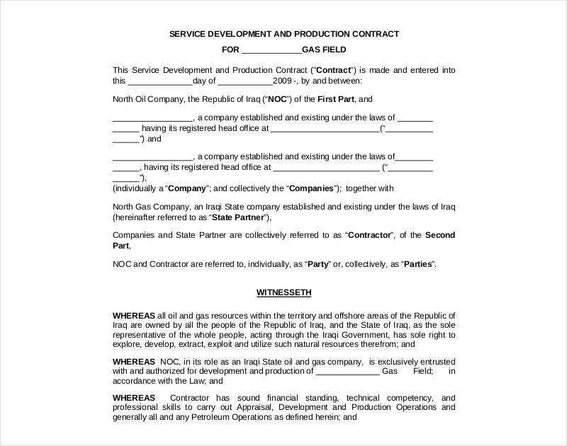 Company Contract - 14+ Examples, Format, Pdf | Examples