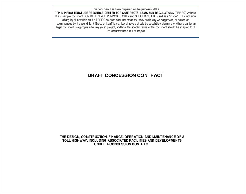Draft Contract - 11+ Examples, Format, Pdf | Examples