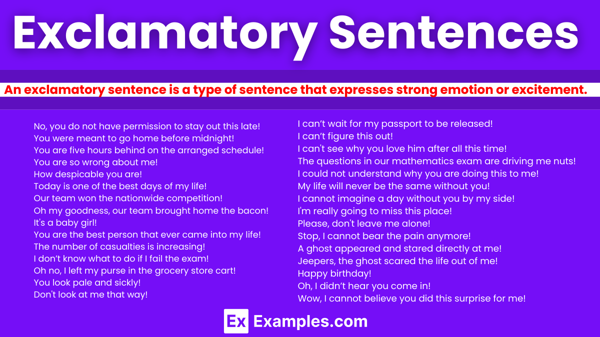Exclamatory Sentence - 30+ Examples, How to use