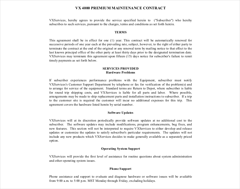 Annual Maintenance Contract Offer Letter How To Draft An 40 OFF