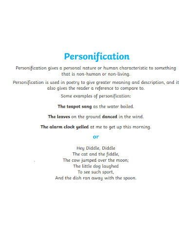 Personification - 100+ Examples, Format, Pdf | Examples