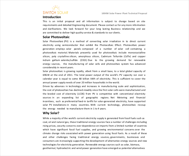 Technical Proposal - 16+ Examples, Format, Pdf | Examples