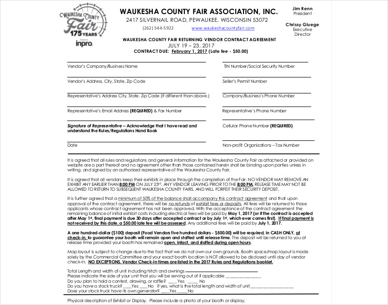 Vendor Contract - 12+ Examples, Format, Pdf | Examples