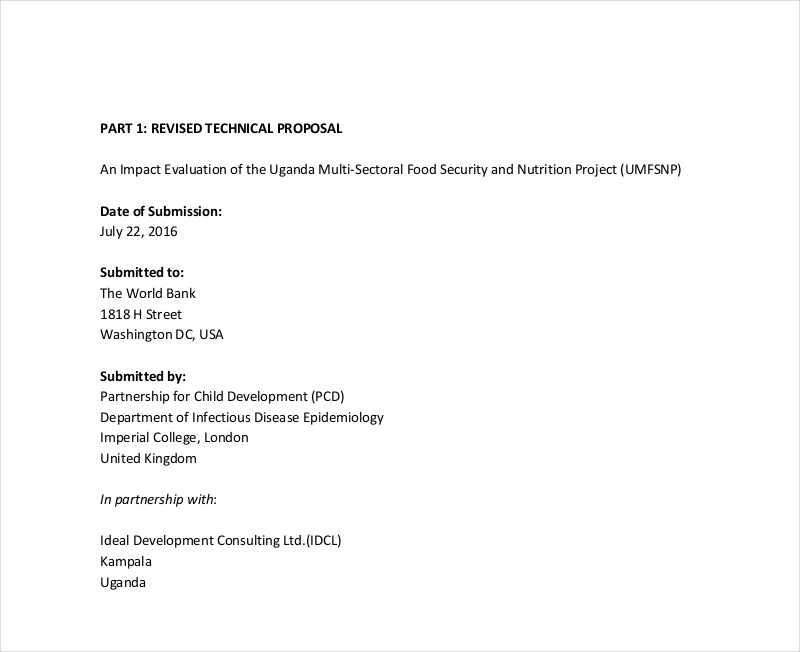 Technical Proposal - 16+ Examples, Format, Pdf | Examples