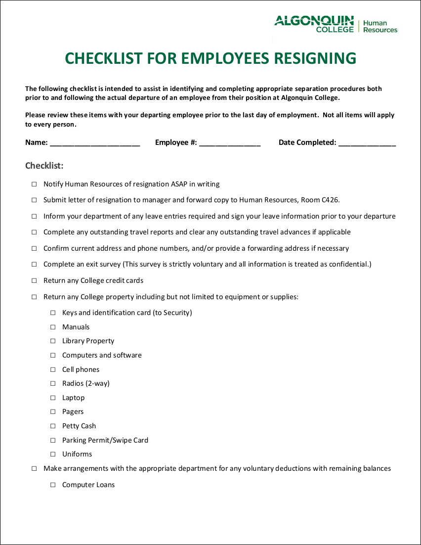 Cover Letter Checklist