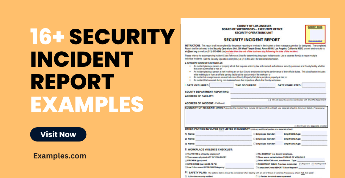 Security Incident Report Template