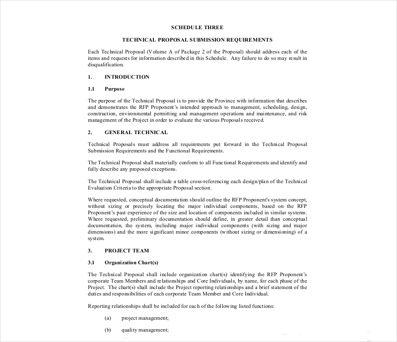 Technical Proposal Template HQ Printable Documents