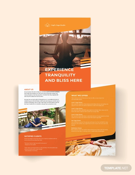 Yoga Brochure - 16+ Examples, Format, Pdf | Examples