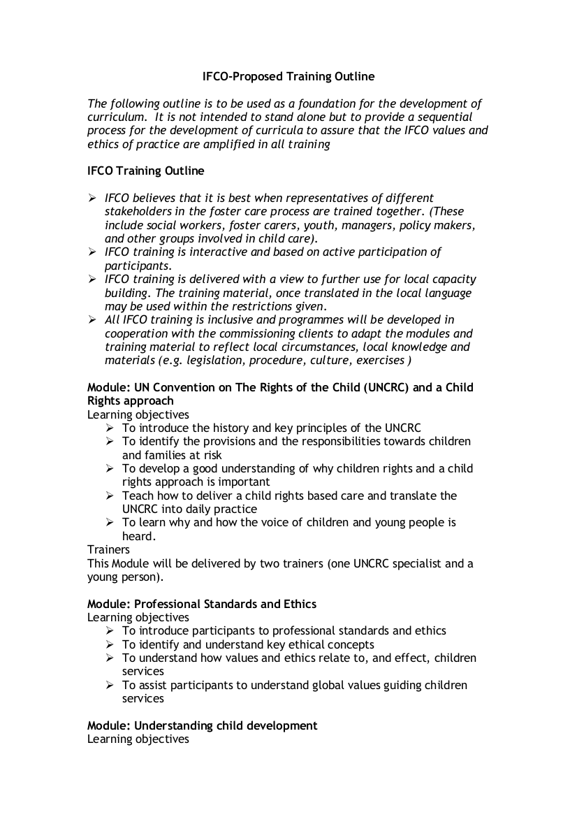 Training Outline Examples 9 PDF Examples Training Outline Examples 9 PDF Examples