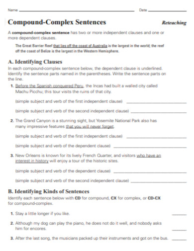 Complex Sentences - 100+ Examples, Format, Pdf | Examples