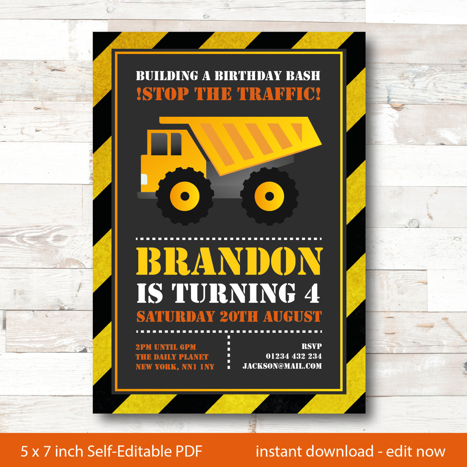 Construction Party Invitation - 7+ Examples, Format, Pdf | Examples