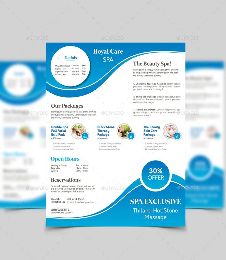 Spa Flyer - 17+ Examples, Format, Pdf | Examples