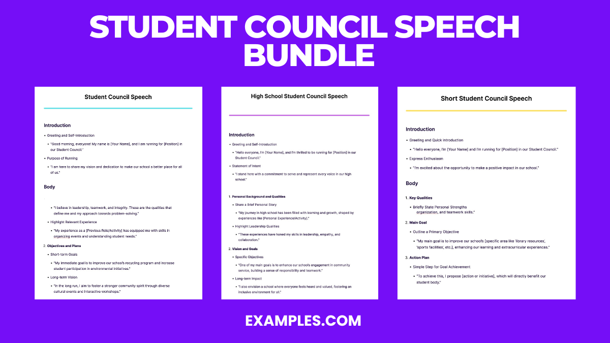 6+ Student Council Speech Examples in PDF | Examples