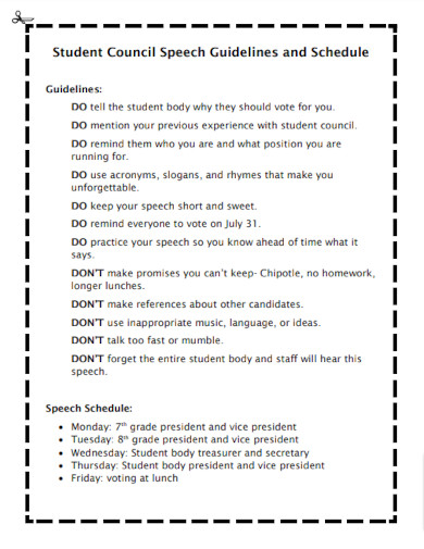6+ Student Council Speech Examples in PDF | Examples