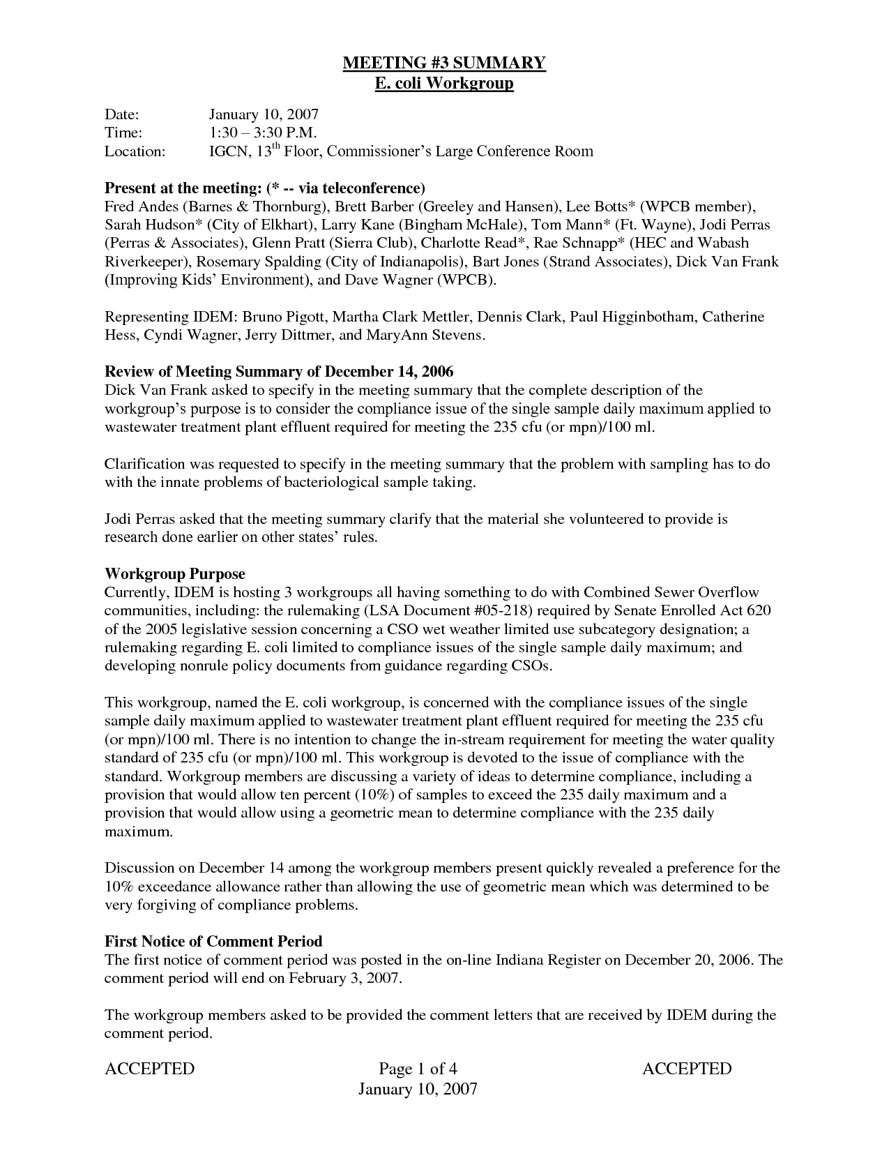 Meeting Summary - Examples, Format, Pdf | Examples