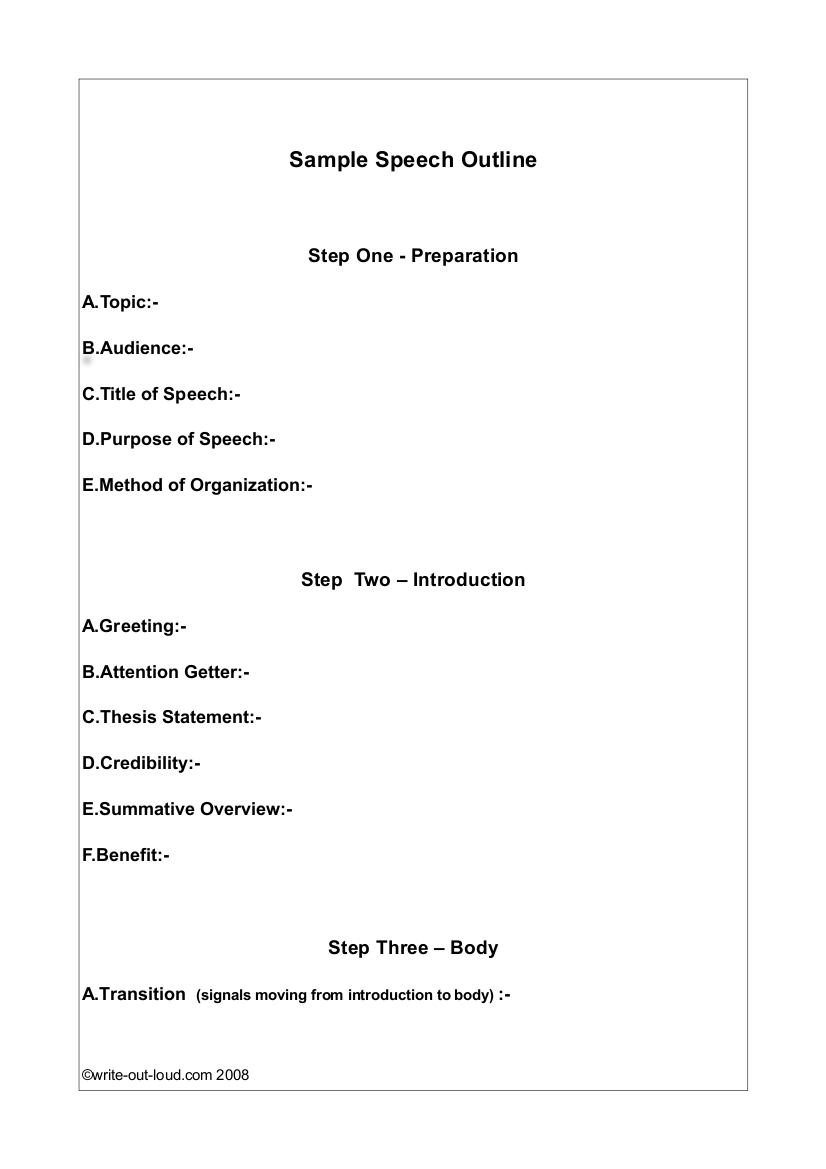 Speech Writing 8 Examples Format Sample Examples