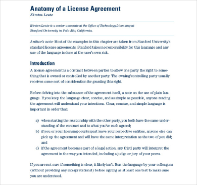 Licensing Agreement Examples - 15+ Templates (Download Now) | Examples