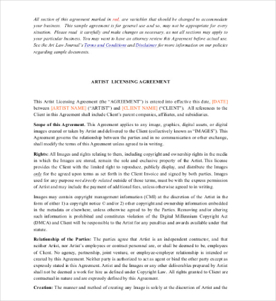 Licensing Agreement Examples - 15+ Templates (Download Now) | Examples