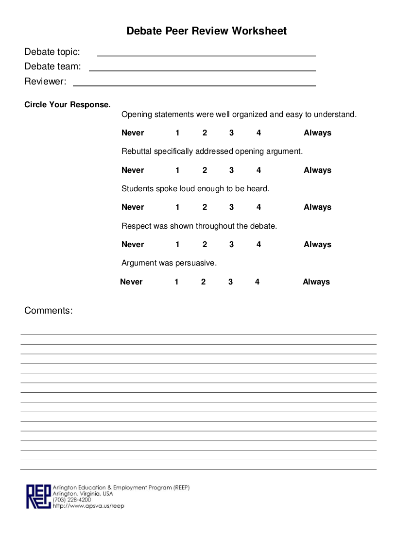 Debate Worksheet - 7+ Examples, Format, Pdf | Examples