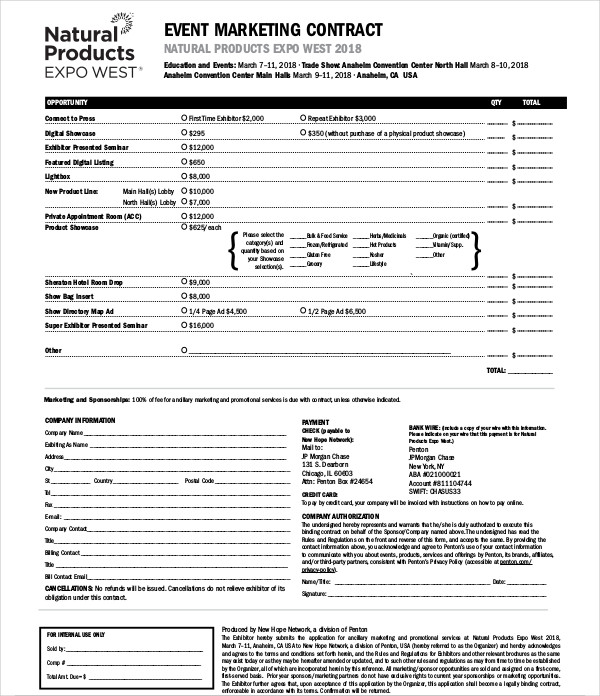 Marketing Contract - 13+ Examples, Format, Pdf | Examples