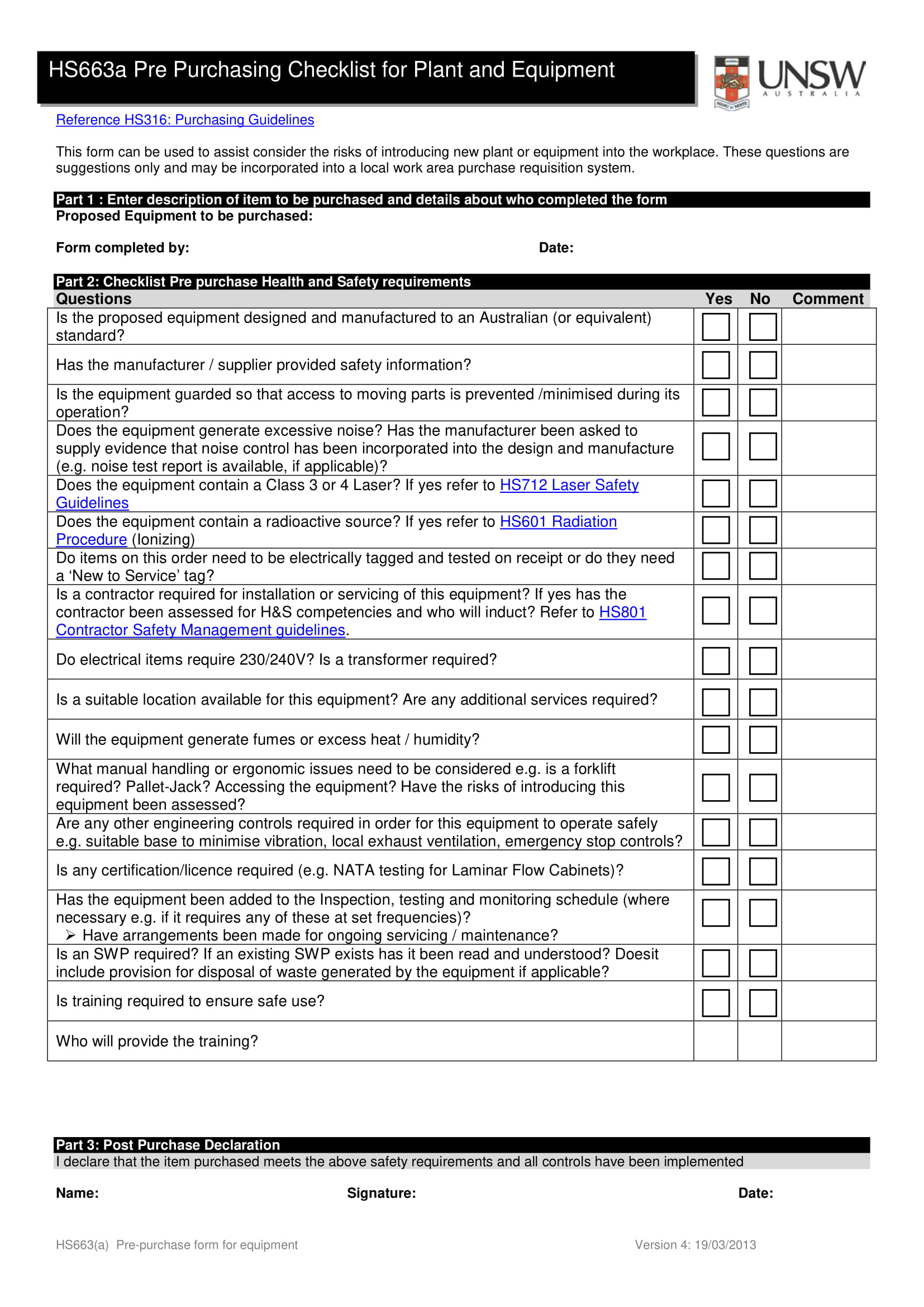 Equipment Checklist 12 Examples Format Pdf Examples
